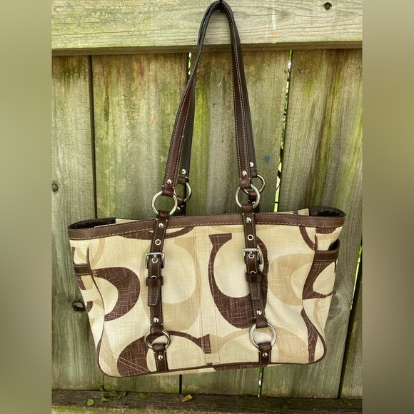 Coach | Bags | Coach Signature Tonal Gallery Tote F381 | Poshmark